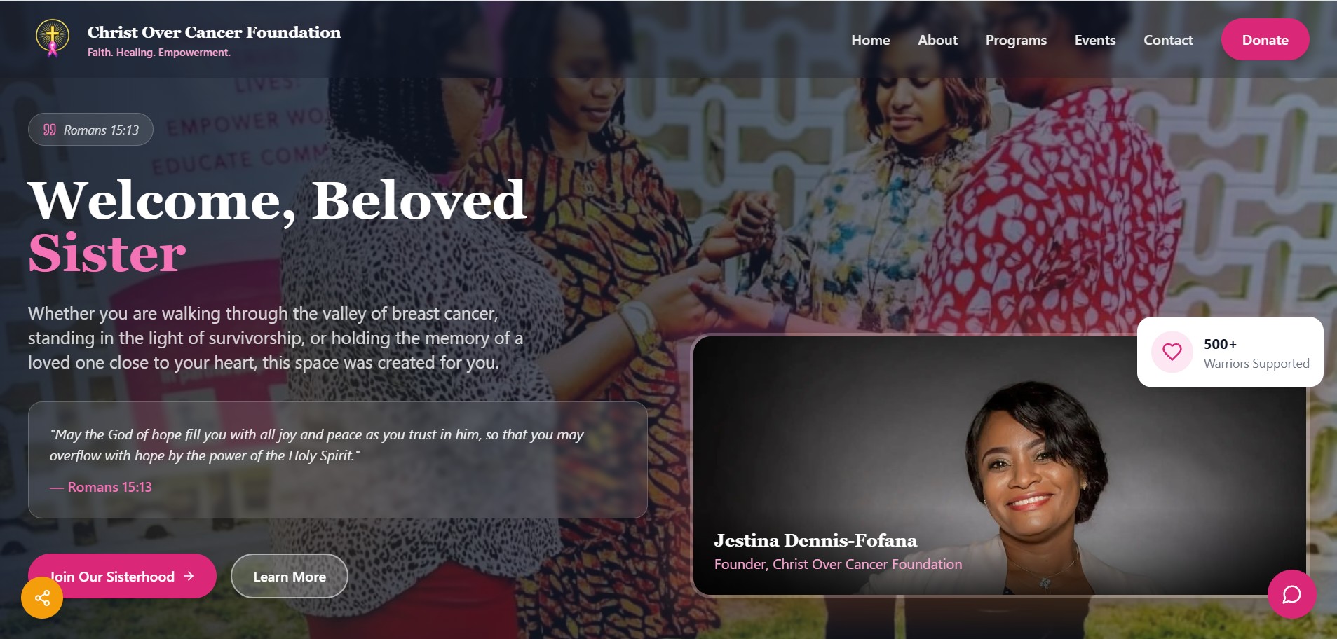 Christ Over Cancer Foundation | Faith. Healing. Empowerment.